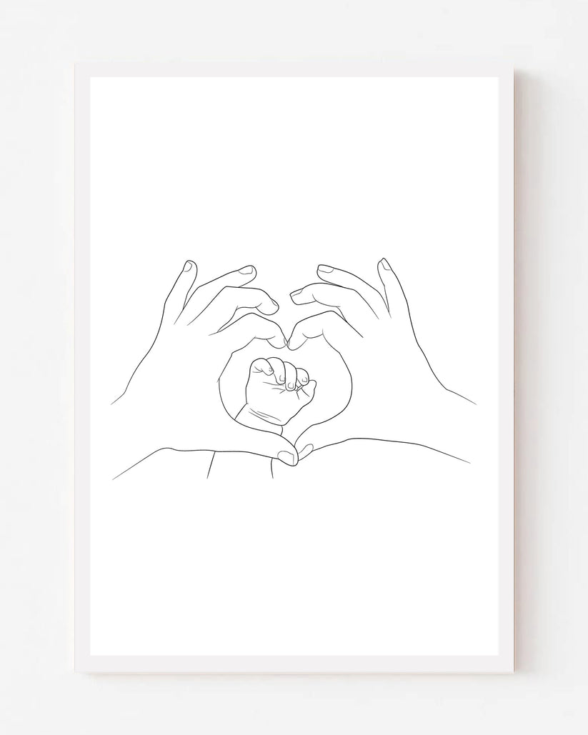 Baby Hand Line Art Portrait – portraitsbyus