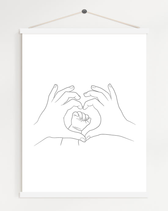 Baby Hand Line Art Portrait – portraitsbyus