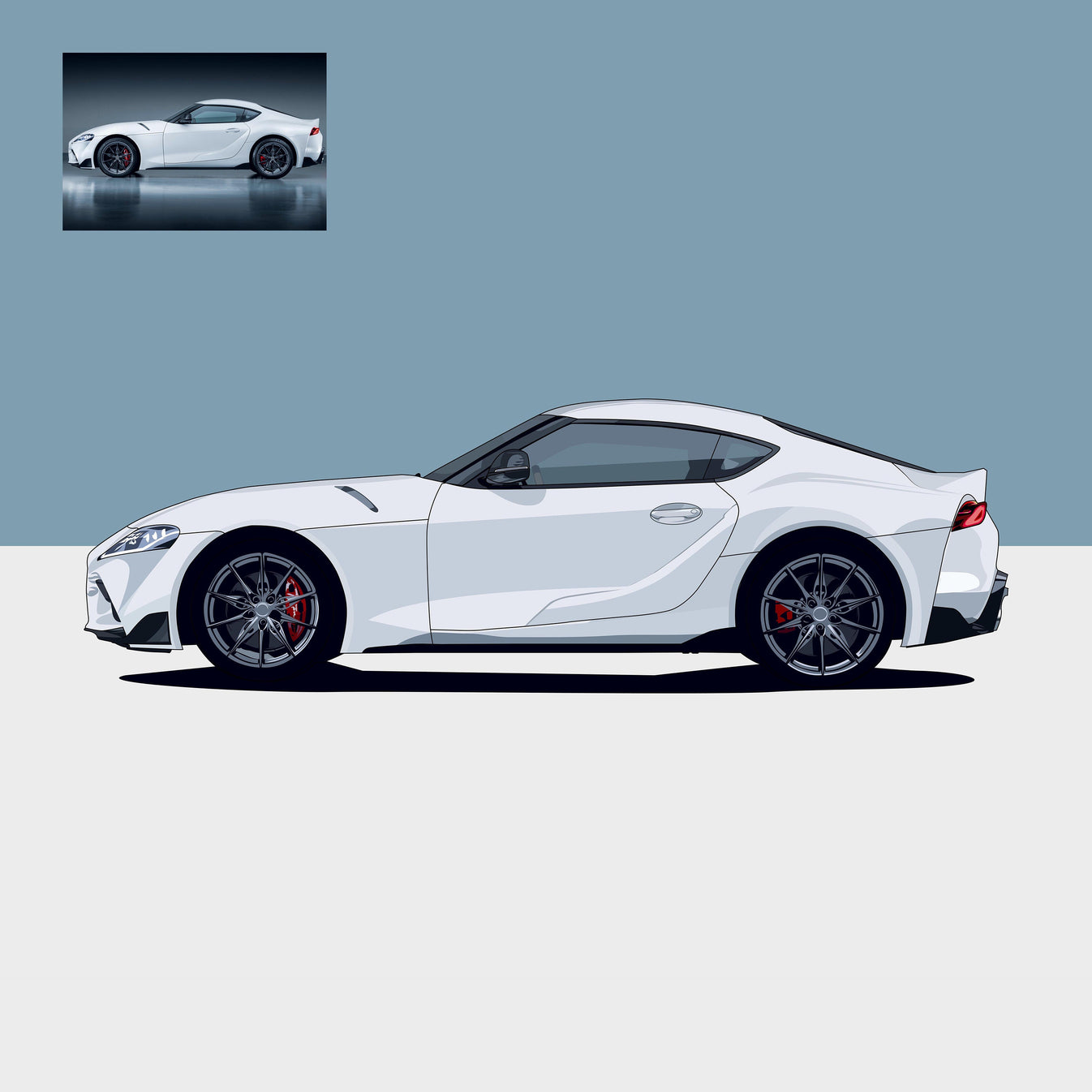 Custom Car Illustration Poster – portraitsbyus